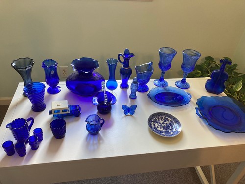 Vintage Cobalt Blue Glassware | eBay