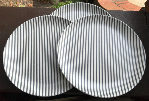 3 Hearth & Hand Magnolia 9" Melamine Plates Ticking Stripe | eBay