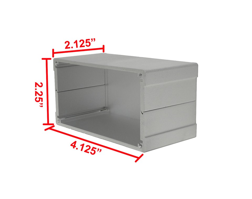 Silver Aluminum Project Box Enclosure Case DIY- 106mm x 53.5mm x 55mm ...