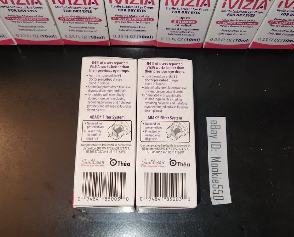 EXP 09/2025+! 2 Box LARGE 0.33oz (10mL) iVIZIA Lubricant Eye Drops! | eBay
