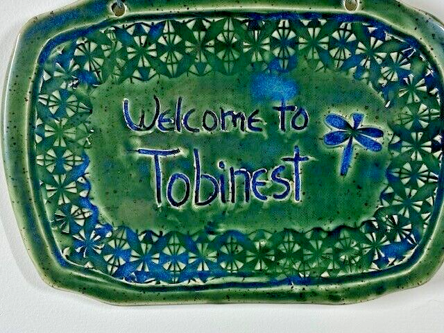 Hannah Ineson Welcome to Tobinest Green Dragonfly Hanging Pottery ...