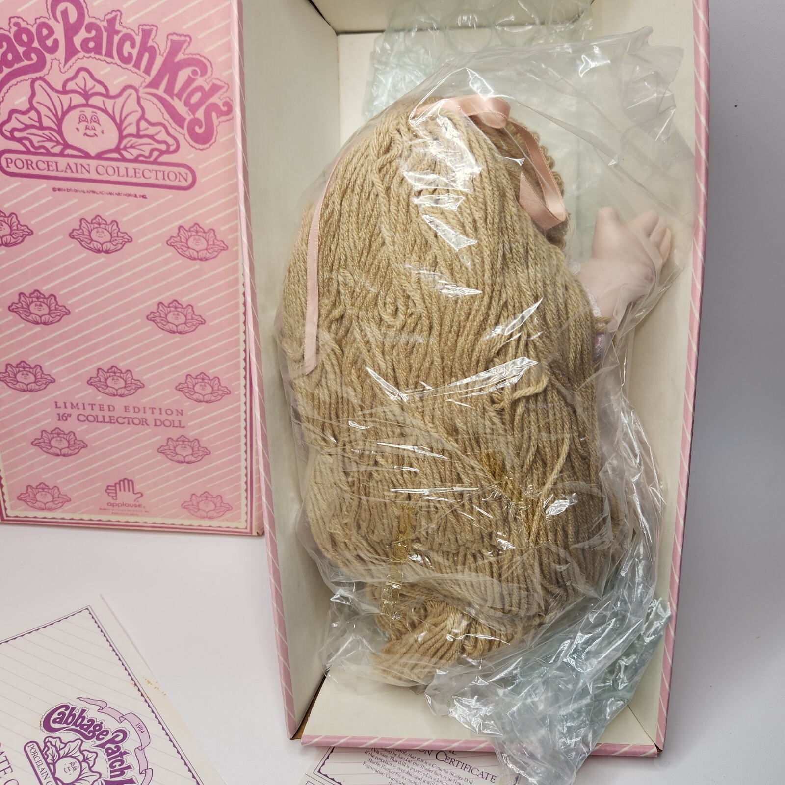 VINTAGE CABBAGE PATCH KIDS 4883 APPLAUSE PORCELAIN JESSICA LOUISE DOLL COMPLETE | eBay