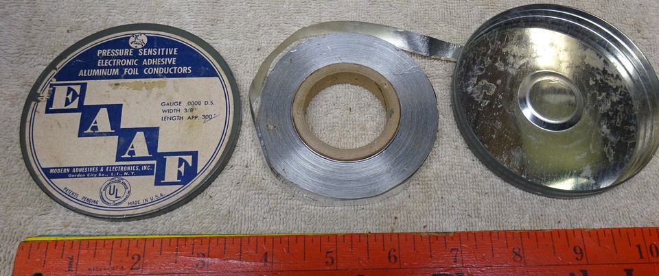 ** Vintage - TIN - Modern Adhesives & Electronics - Aluminum Foil ...