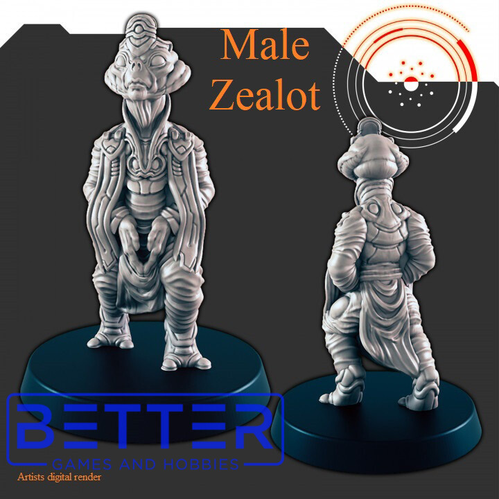 Alien Religious Zealots 3d Printed miniatures (28mm) for Star Wars ...