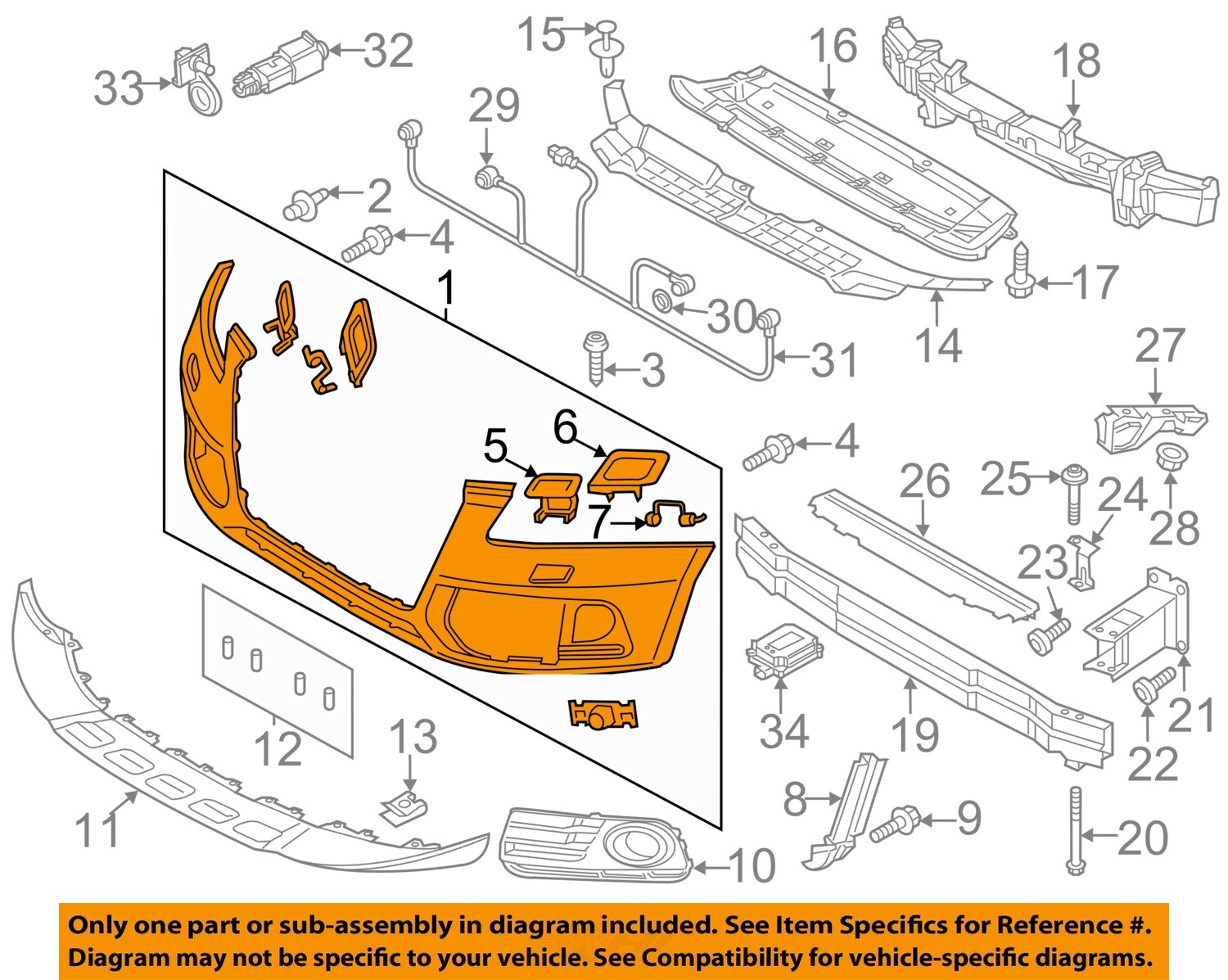 Audi 8R0807065GRU Genuine OEM Bumper Cover for sale online | eBay