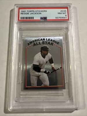 1981 Topps Stickers Reggie Jackson #245 PSA 8 Yankees | eBay