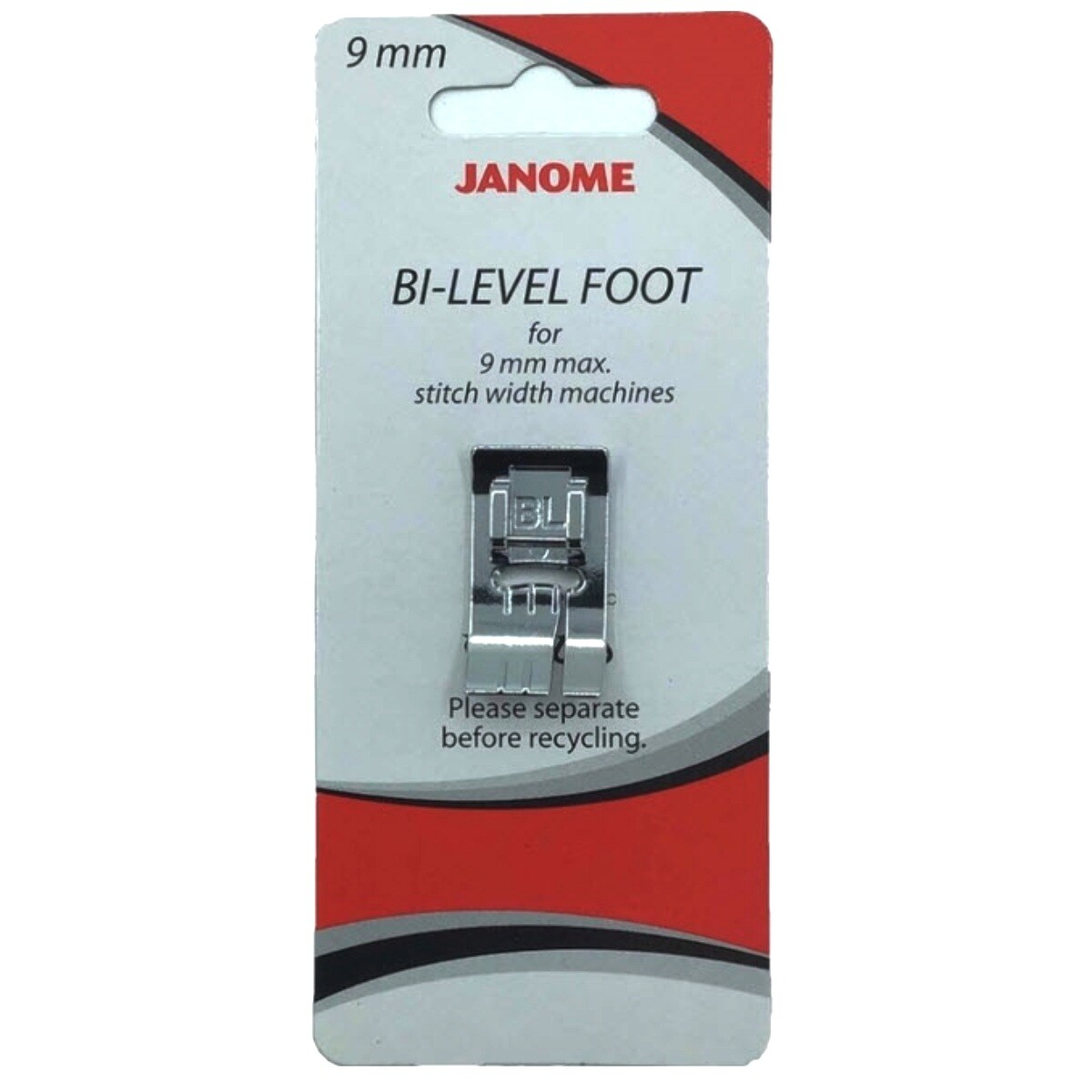 Janome Bi-Level Foot #202461005 for 9mm Max Stitch Width Sewing ...