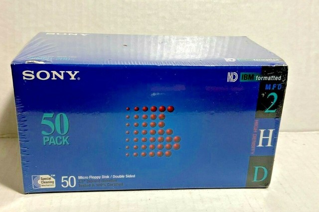 Sony IBM Formatted MFD 2hd Micro Floppy Disk Double Sided 3.5 Diskettes ...