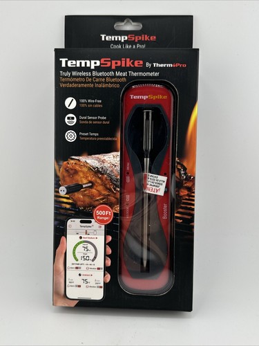 ThermoPro TempSpike Bluetooth Food Thermometer - Red/Black 810012962322 ...
