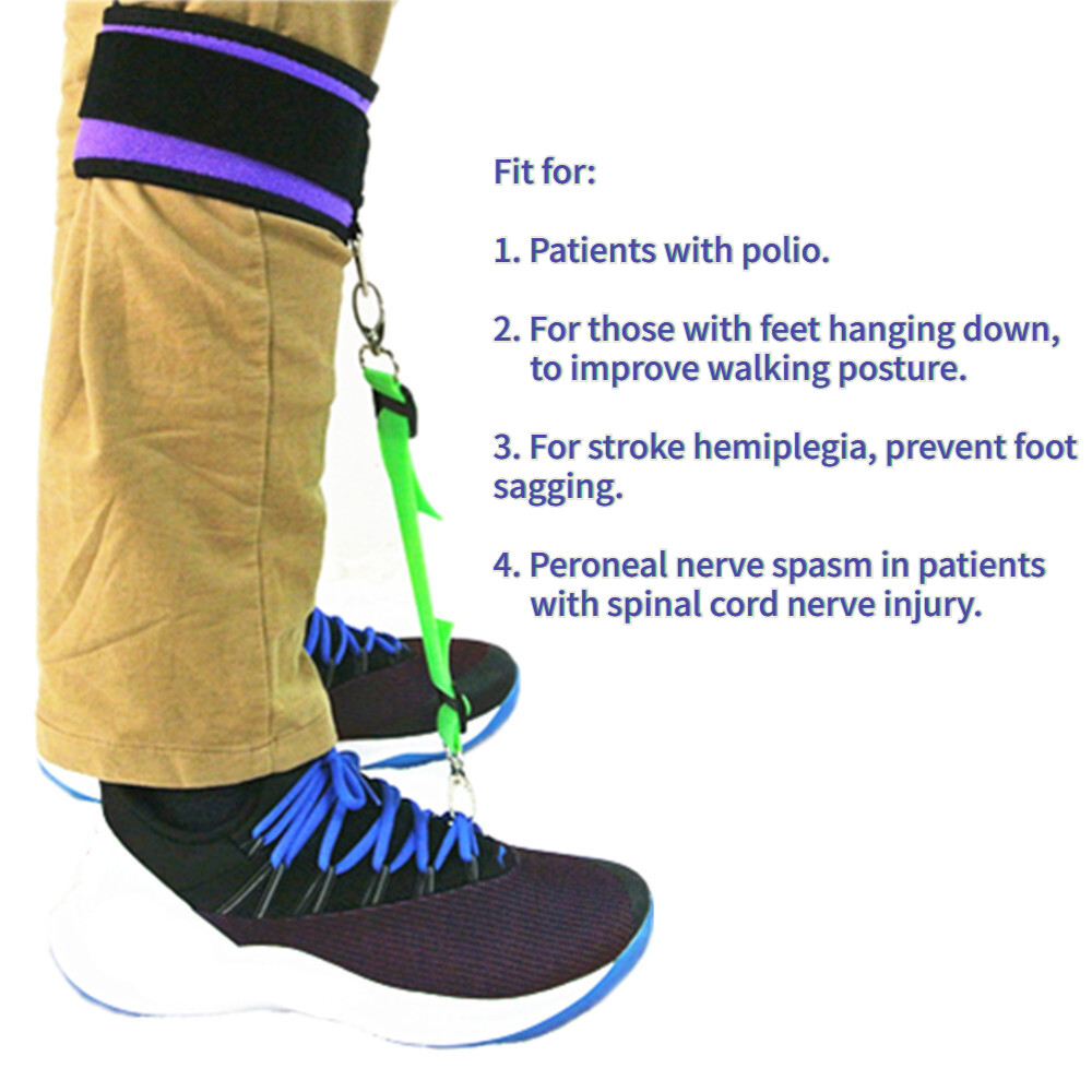 Elastic Foot Ankle Orthosis Adjustable Joint Training Strap Drop Foot ...