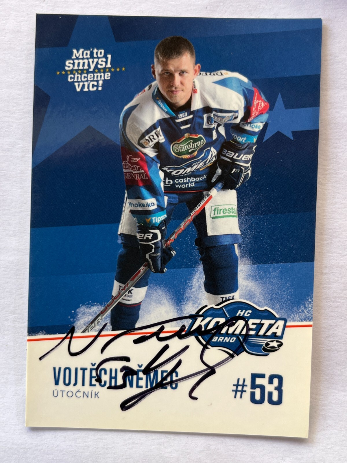 Autograph VOJTECH NEMEC-HC Kometa Brno 17/18-Ice Hockey-Czechia-signed ...
