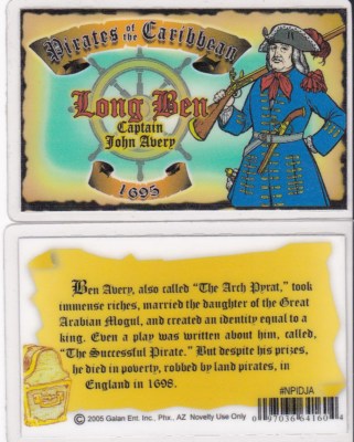 Pirates of the Caribbean Captain John LONG BEN Avery Identification ID ...