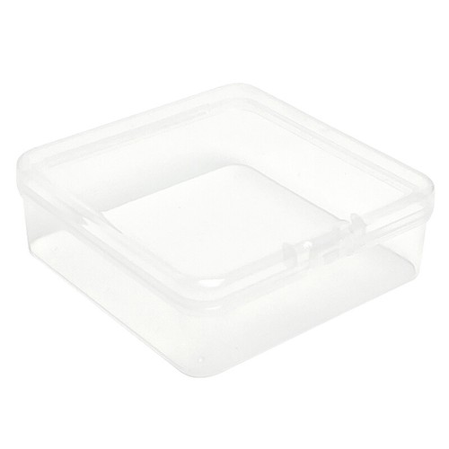 Simple Transparent Square Storage Box Small Items Case Jewelry Beads ...