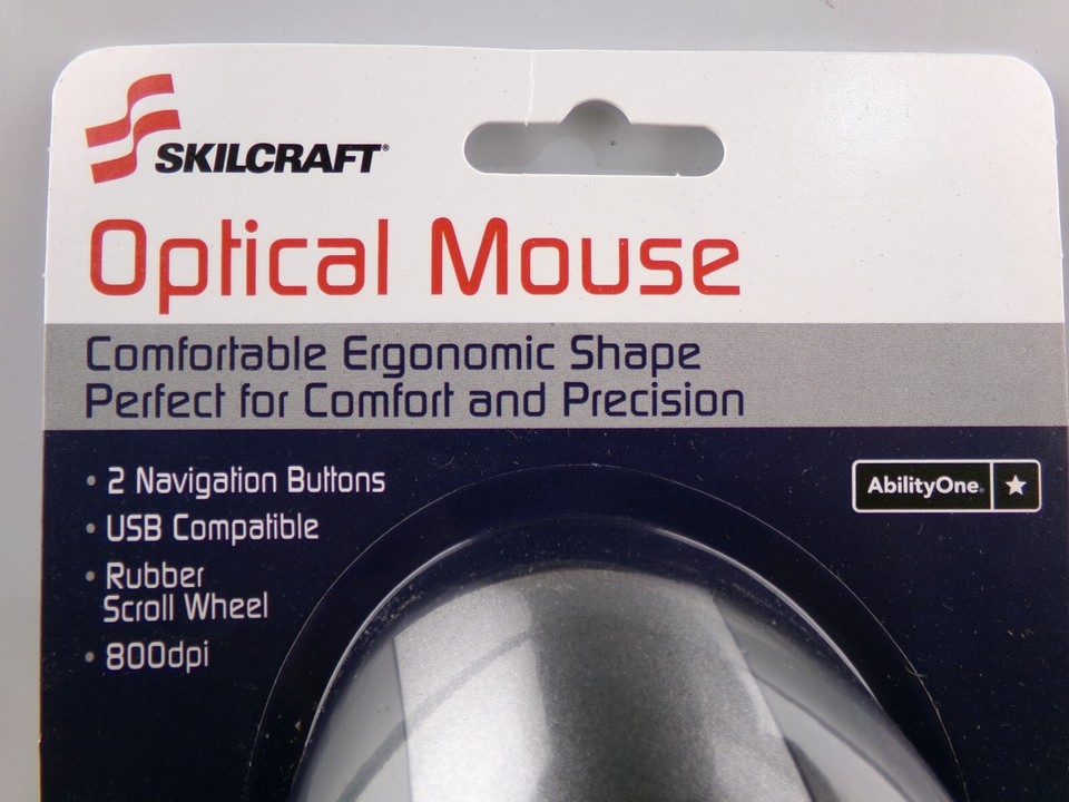 Skilcraft Optical Wired Mouse, Ergonomic Shape, New S2 | eBay