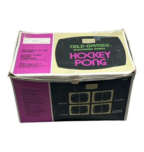 1976 Sears Tele-Games Electronic Games Hockey Pong in Box - Tested and ...
