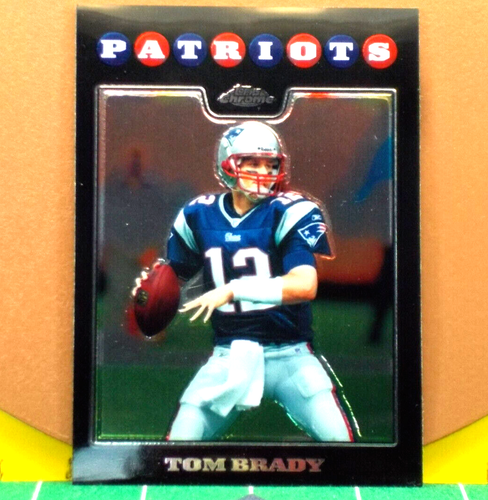 2008 TOPPS CHROME REFRACTOR Football Card # TC3 *** TOM BRADY ...