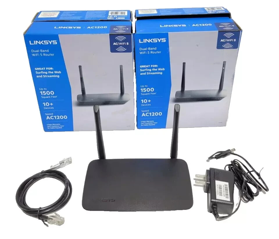 LOT OF 4- LINKSYS E5400 MAX-STREAM DUAL-BAND WIFI 5 ROUTER AC1750 | eBay