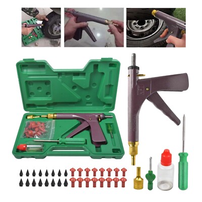 Tubeless Tire Gun Puncture Repair Kit Tire Patch Tool with Mushroom ...