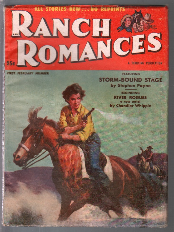 PULP: Ranch Romances 2/1/54-Gerald McCann GGA cover-Katy Jurado feature ...