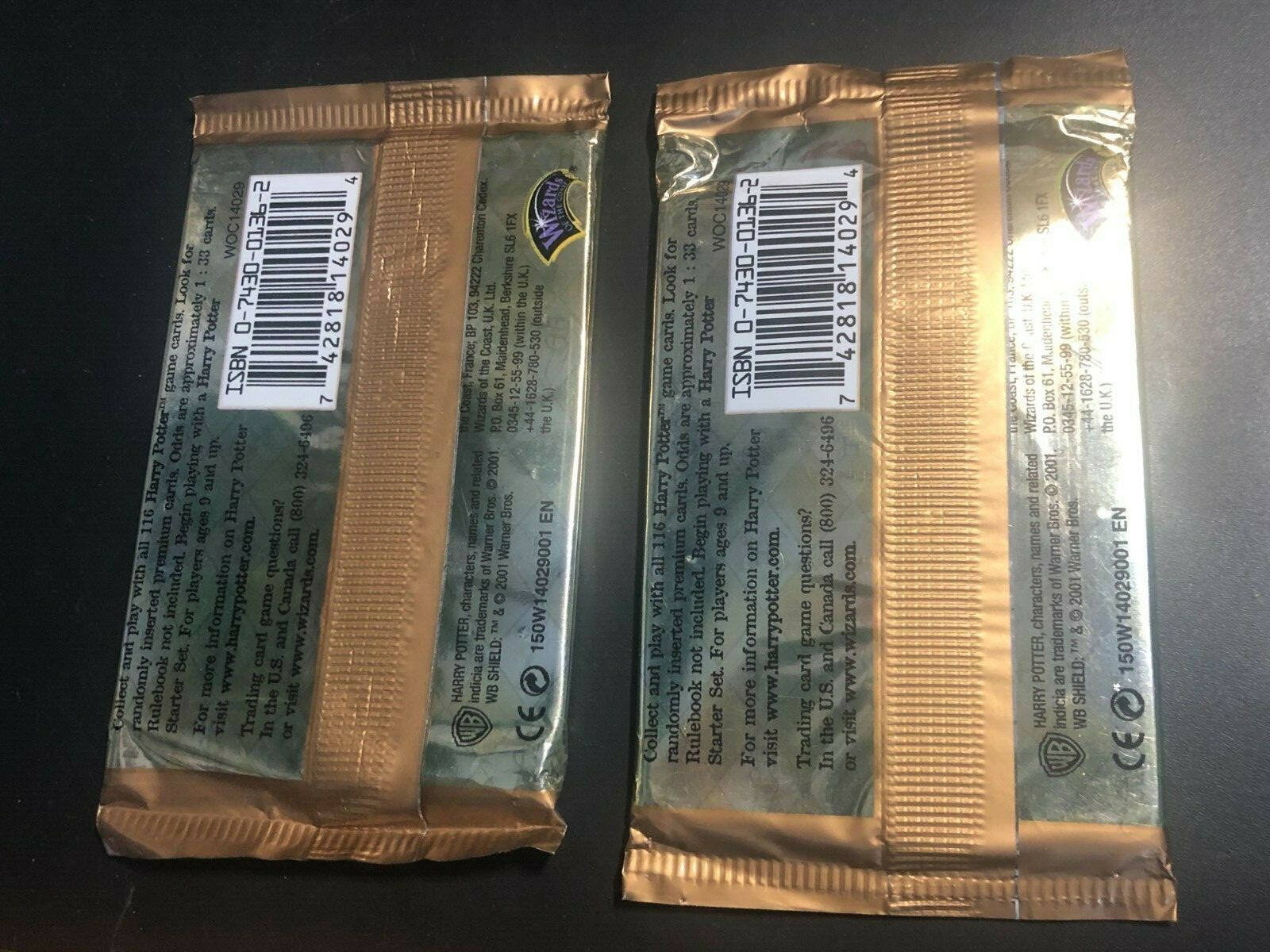 Lot of ( 2 ) Harry Potter TCG Card Game Base Set Booster Packs New ...