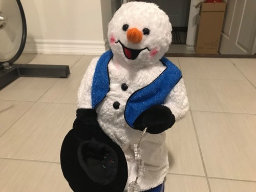 Gemmy Spinning Snowflakes Snowman SNOW MISER Dancing Singing - Please ...