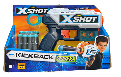 NEW Zuru X-Shot Kickback - Foam Dart Gun with 8 Darts shoots 90 FT | eBay