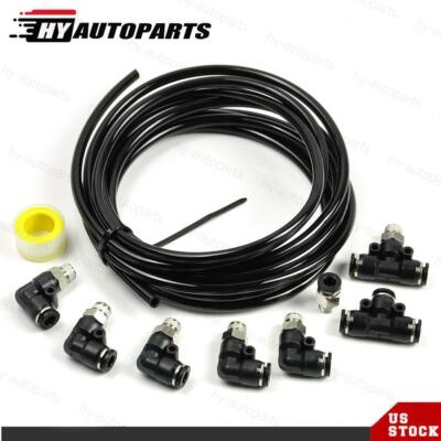 Black Push Lock Boost Vacuum Air Line Fitting Kit For Tial Bov Turbo 1 ...