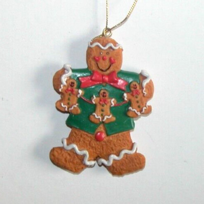 NWT NEW Christmas Ornament Gingerbread Man Paper Chain Cutouts Woman | eBay