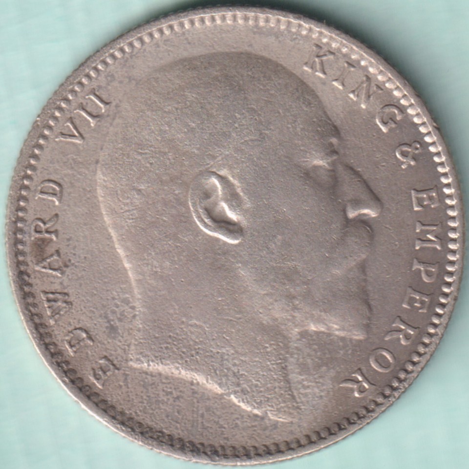 BRITISH INDIA 1907 KING EDWARD VII ONE RUPEE RARE SILVER COIN | eBay