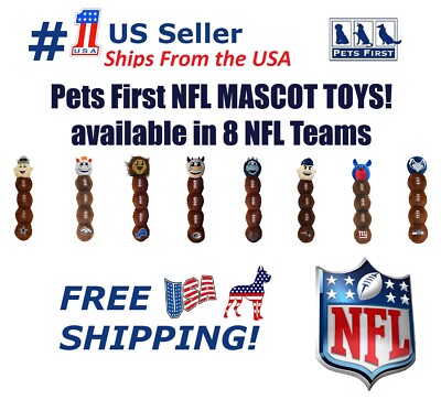 Pets First NFL Team Mascot Toy for Dogs & Cats 18" Plush Dog Toy with 4 ...