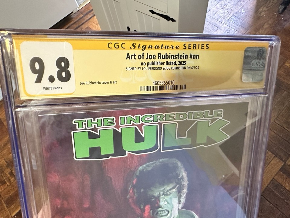 INCREDIBLE HULK Comic CGC 9.8 SIGNED LOU FERRIGNO VARIANT Joe ...