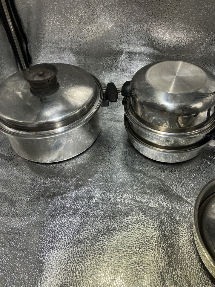 chefs ware townecraft cookware Lot Of 9 Pots Pans Steamer Roaster ...