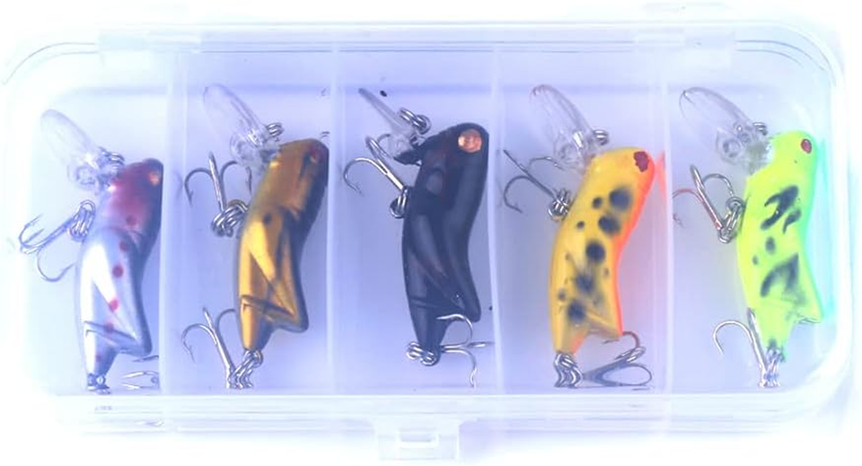 5pcs Crickhopper Cricket/Grasshopper Crankbait Fishing Lures ...