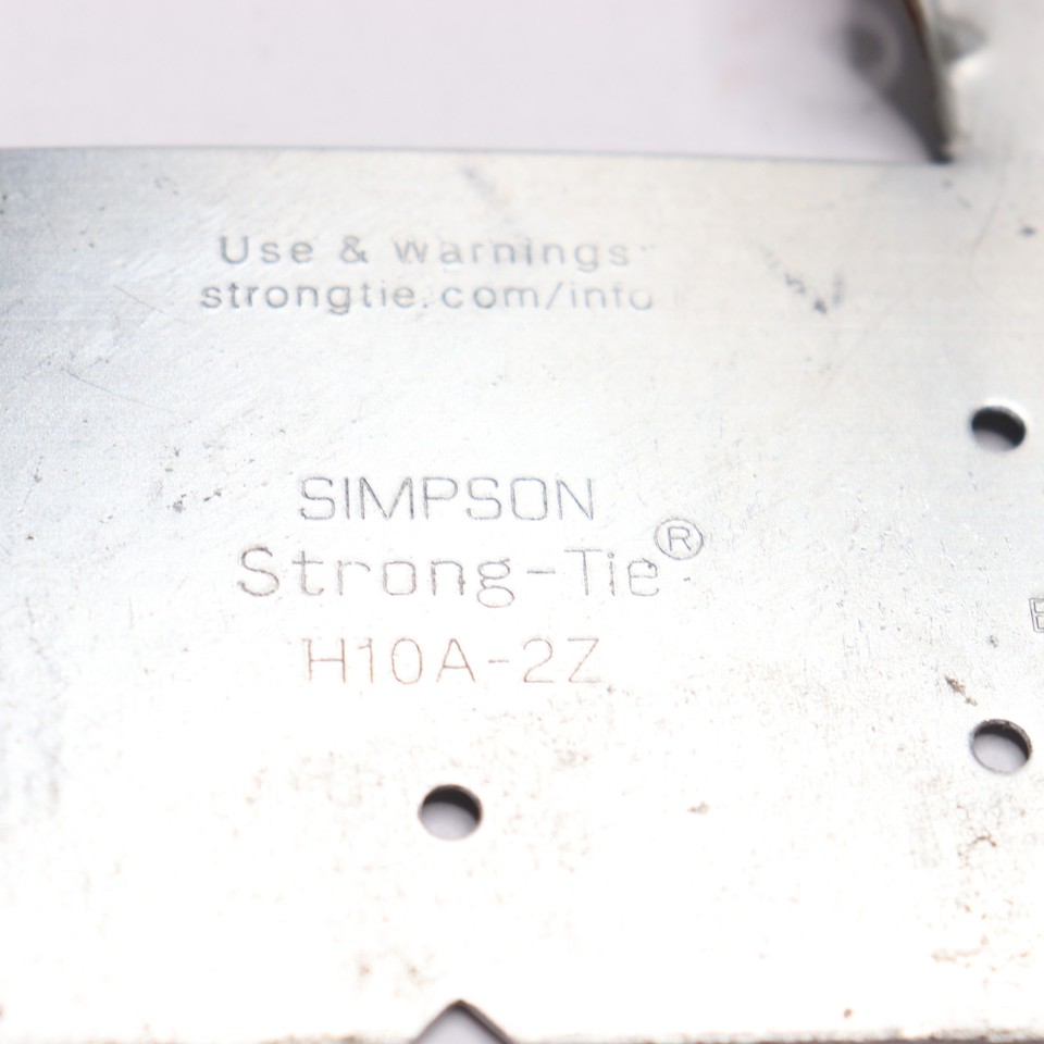 Simpson Strong-Tie H10A-2 18-Gauge ZMAX Galvanized Hurricane Tie | eBay