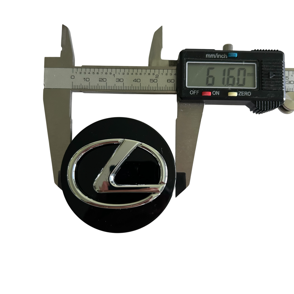 Black Lexus Center Caps with Chrome Logo Emblem for ES GS IS LC LS NX ...