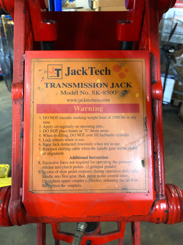 JackTech transmission jack Model No. SK-8500 | eBay Australia