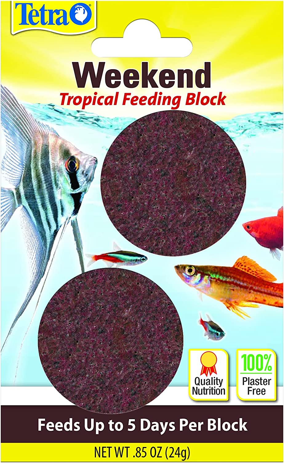 Tetra Weekend Tropical Feeding Block, 2 Blocks, 24G, Slow-Release ...