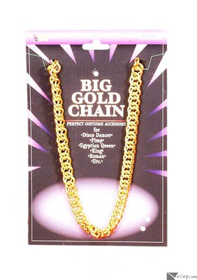 Big Gold Chain Rapper Bling Gangster Costume Necklace, Gold, One-Size ...