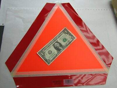 14" x 16" Reflective SMV Adhesive Emblem Sign ASAE S276 Farm Slow ...