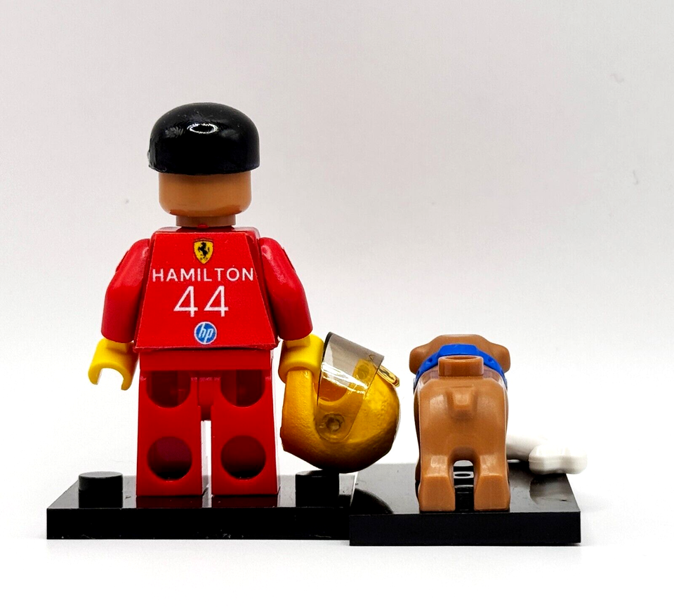 LEGO F1 Formula 1 Minifigure Lewis Hamilton with Roscoe The Dog - 2025 ...