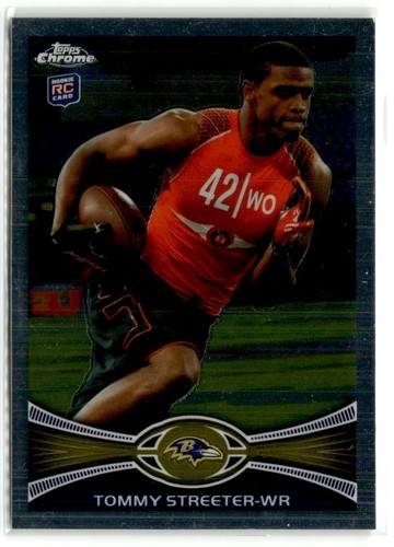 2012 Topps Chrome FOOTBALL #81 Tommy Streeter Rookie Baltimore Ravens ...