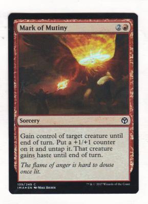 Magic: MTG: Iconic Masters: Foil: Mark of Mutiny | eBay