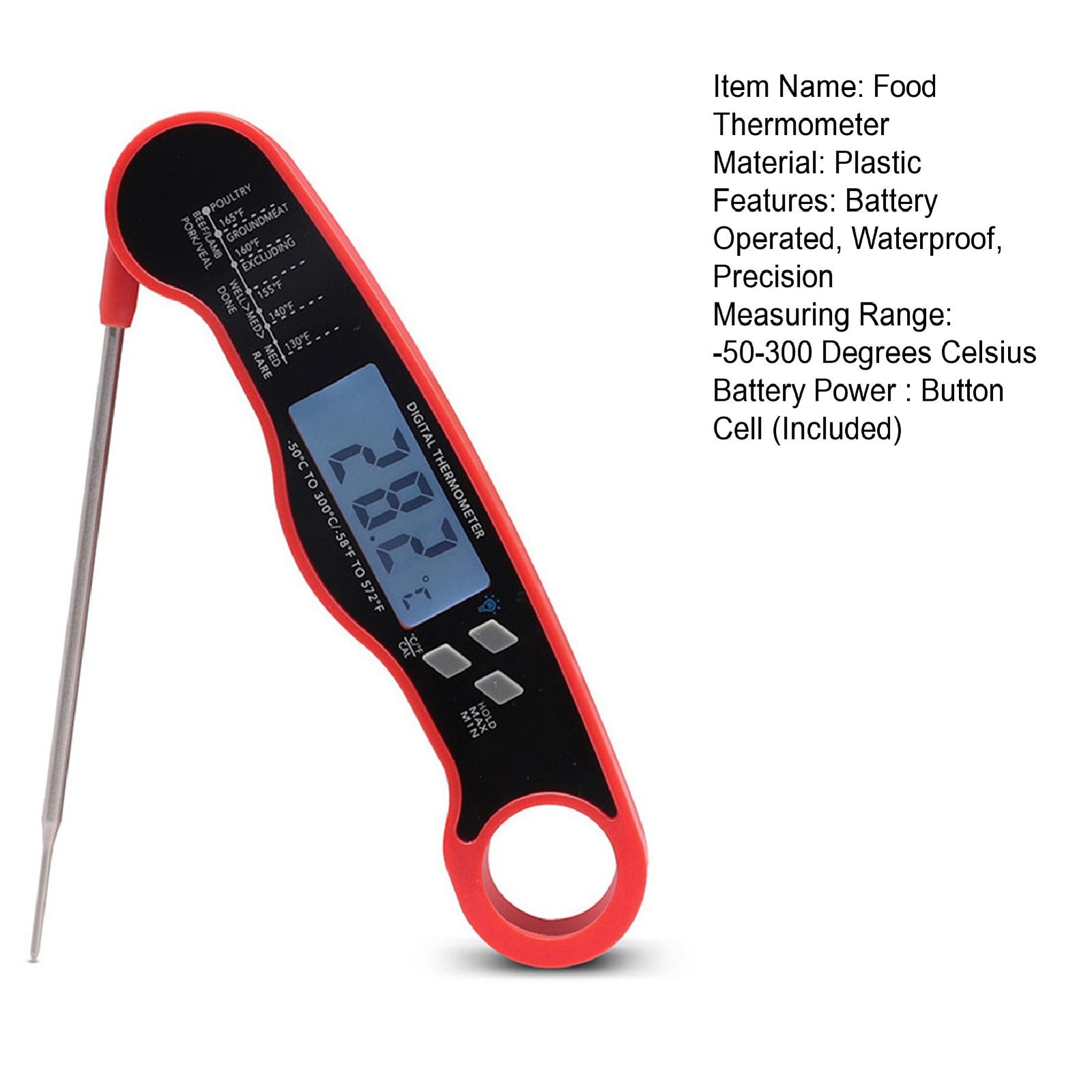 Grill Thermometer Quick Response Measurement Digital Food Bbq ...