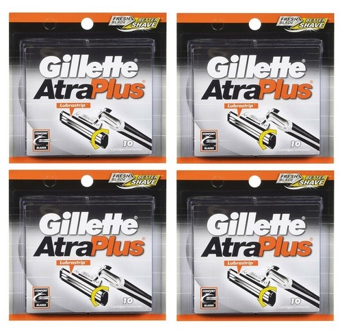 40 Gillette Atra Plus Razor Blades Refills Cartridges (unboxed) Fits ...