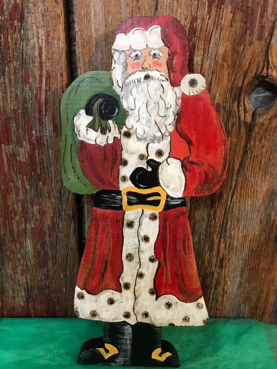 Vintage Santa Wood Signs