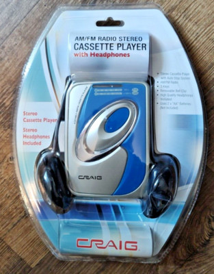 Craig AM/FM Stereo Radio Cassette Player w Headphones CS2301A New ...