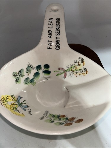 Vintage Ceramic , FAT AND LEAN ,Gravy Separator | eBay