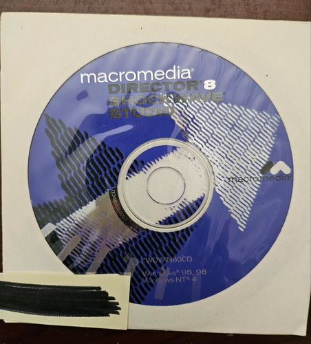 Macromedia Director 8 Shockwave Studio For Windows CD ONLY! NO BOX ...