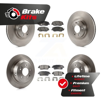 Front Rear Disc Brake Rotor & Ceramic Pad Kit For 2012-2012 Hyundai ...