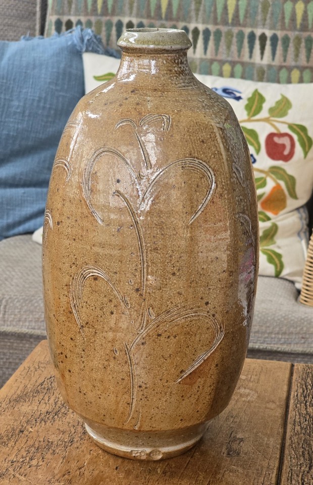 Phil Rogers @ Marston Pottery Large Stoneware Salt Glazed Bottle Vase ...